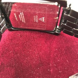 Guess | Accessories | Guess Steel Gray Face Black Band Watch | Poshmark